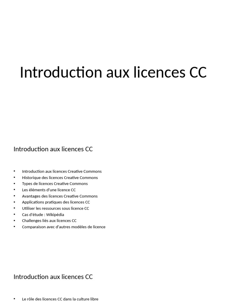 Guide Complet des Licences Creative Commons | PDF | Licence Creative ...