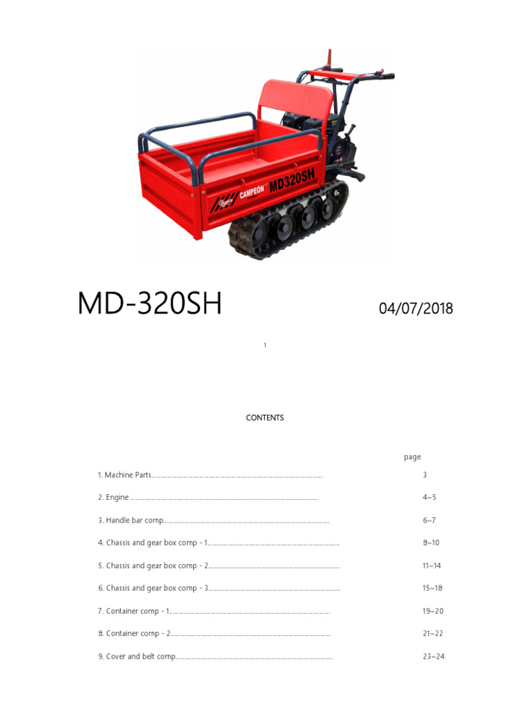 CAMPEON MD320SH | PDF | Belt (Mechanical) | Screw