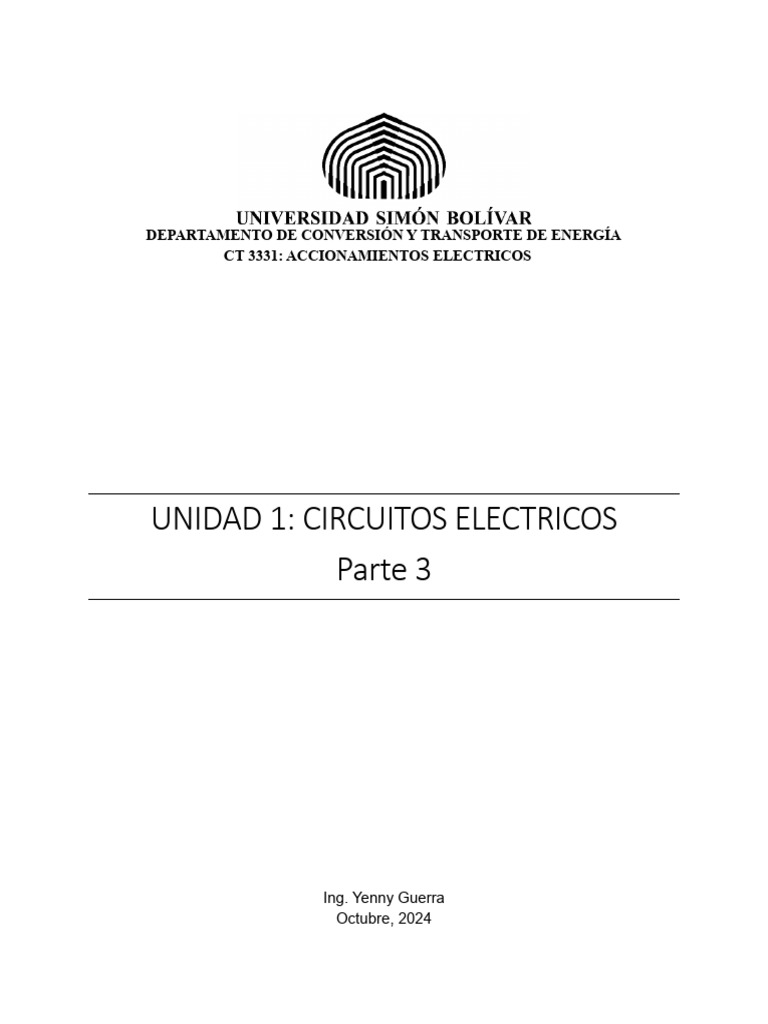 Capitulo 1 Circuitos Electricos Parte3 | PDF | Corriente eléctrica | voltaje