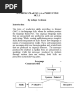 Components of Speaking | PDF | Speech | Vocabulary