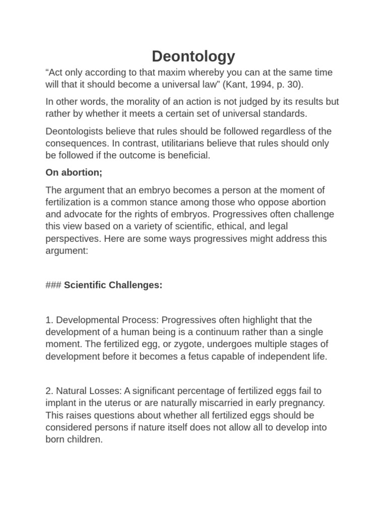 Deontology and Ethical Perspectives on Freedom | PDF | Experience | Thought