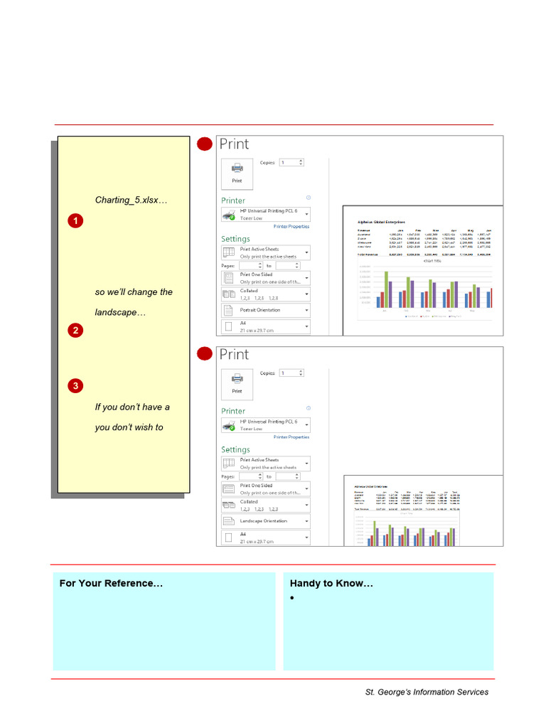 Print Embedded Charts in Excel | PDF