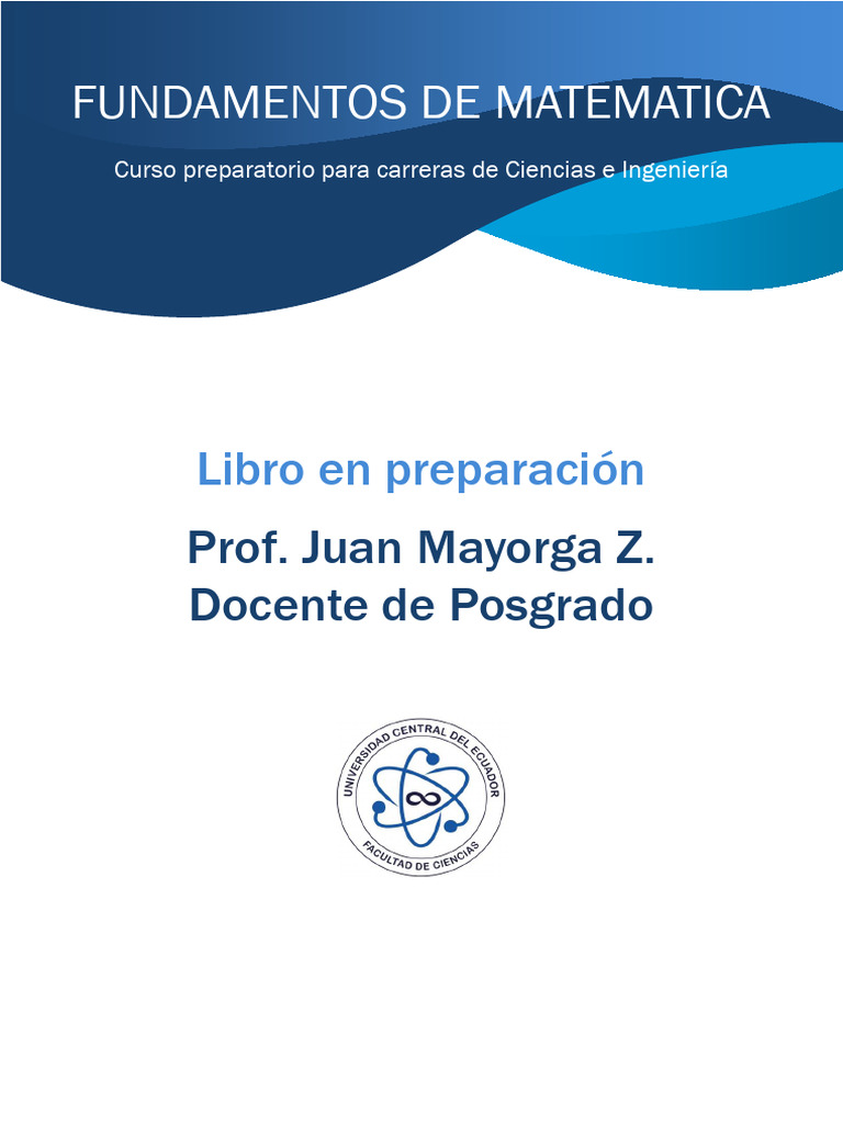 Libro Fundamentos de Matematica para Ingenierias Juan Mayorga Z FC ...