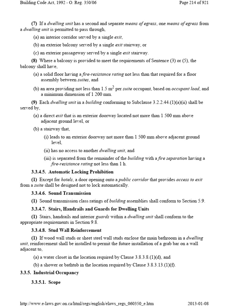 OBC 2006 STC Requirements Division 3.3.4.6 | PDF | Technology & Engineering