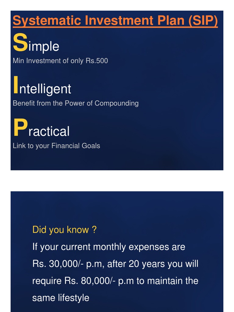 Systematic Investment Plan | PDF | Investor | Investing
