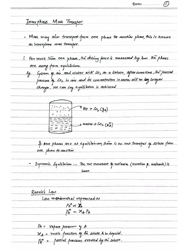 Mass Transfer Interface Pdf