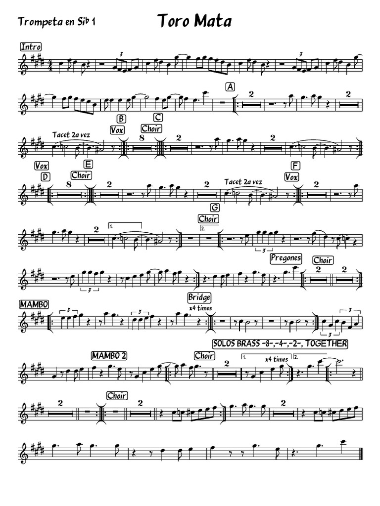 Toro_Mata-Trompeta_en_Sib_1 | PDF