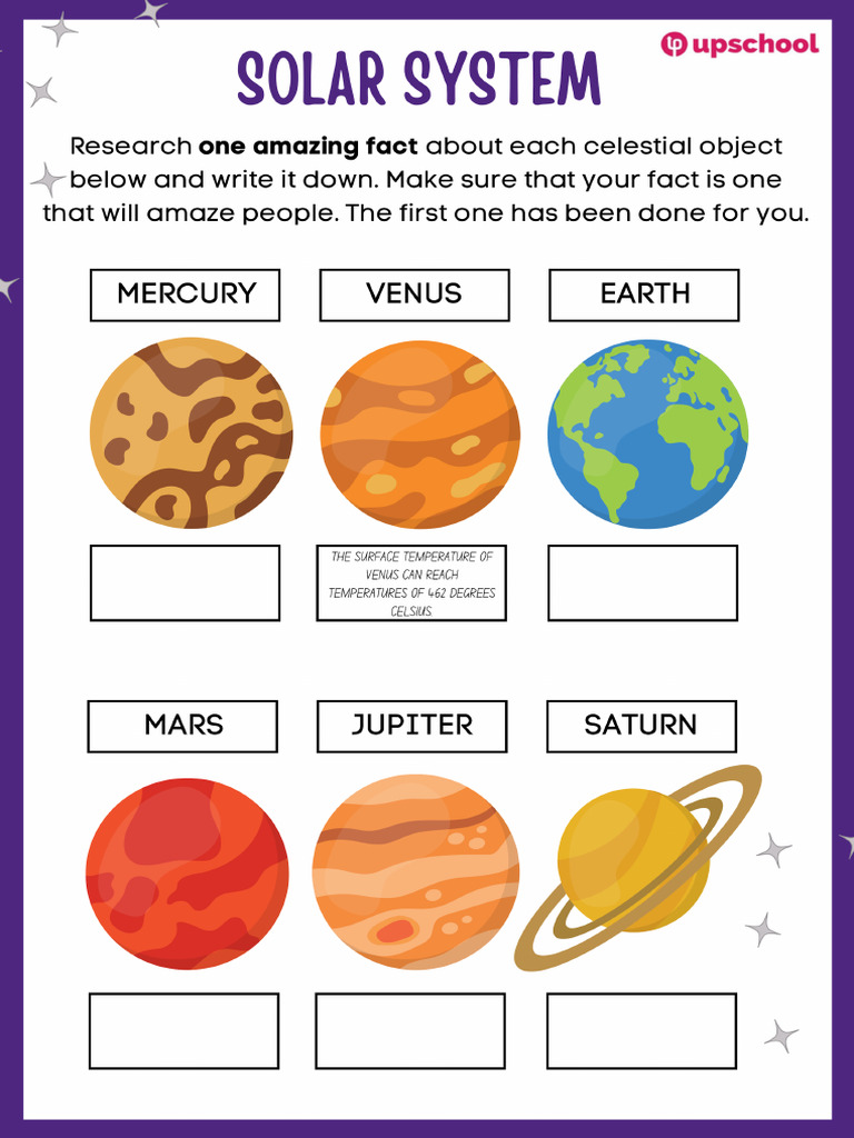 Solar System Vocabulary Science Worksheets For Kids | PDF
