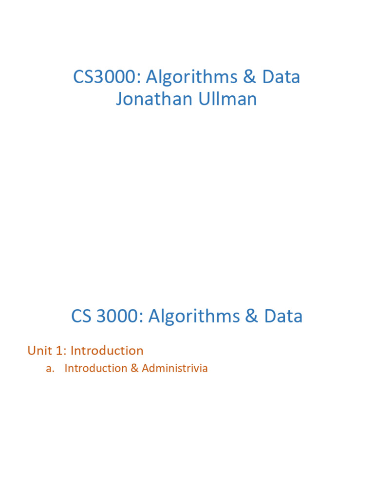 Jon Before Lec01 Introduction | PDF | Algorithms | Mathematical Proof