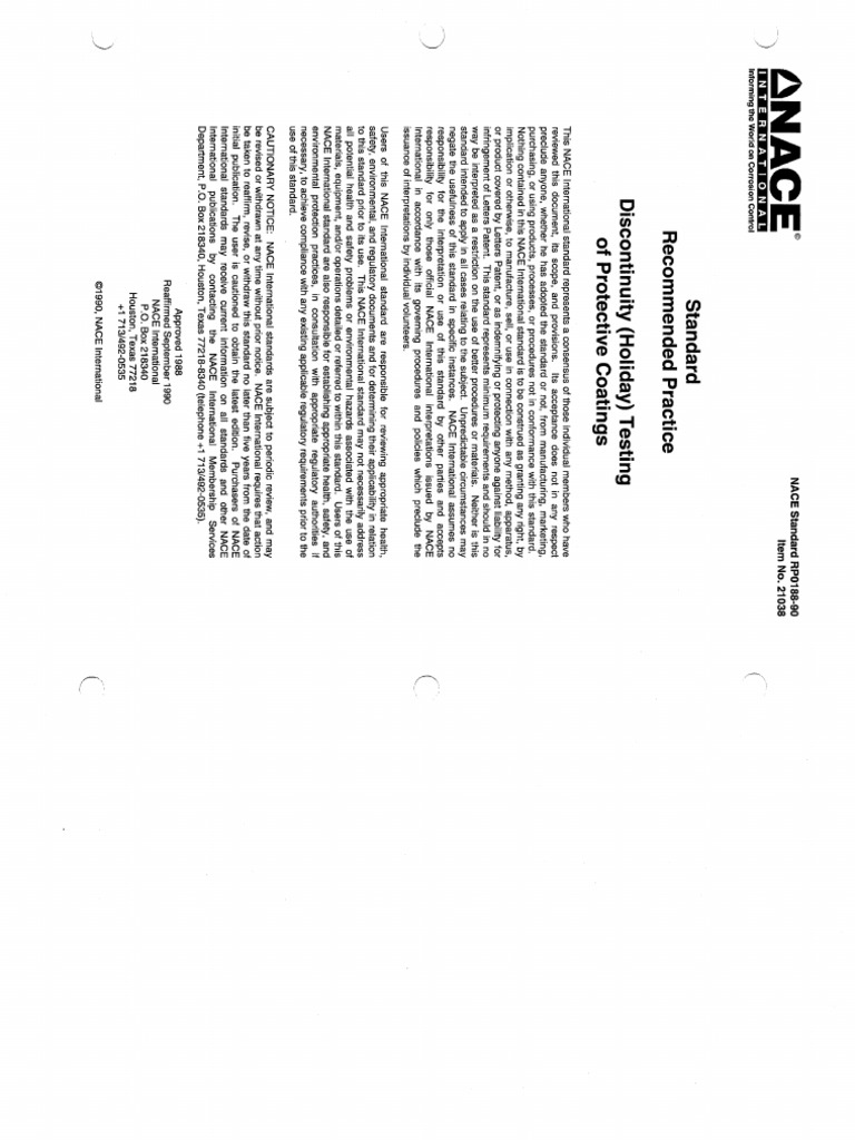 Nace RP 0188 | PDF