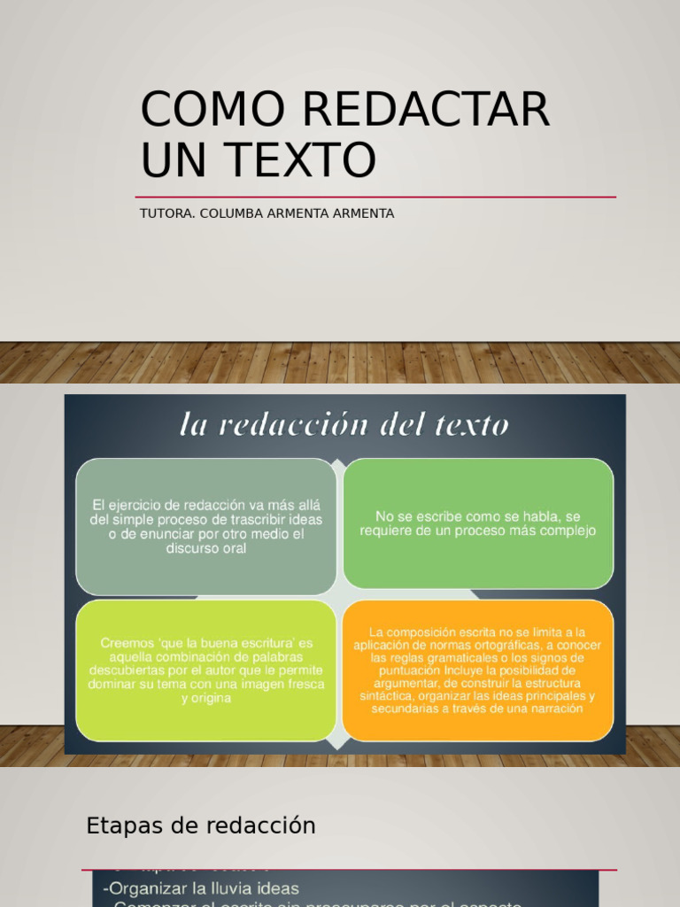 Como Redactar Un Texto | PDF