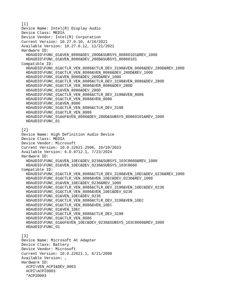 Driver Booster Export List | PDF | Usb | Electronics
