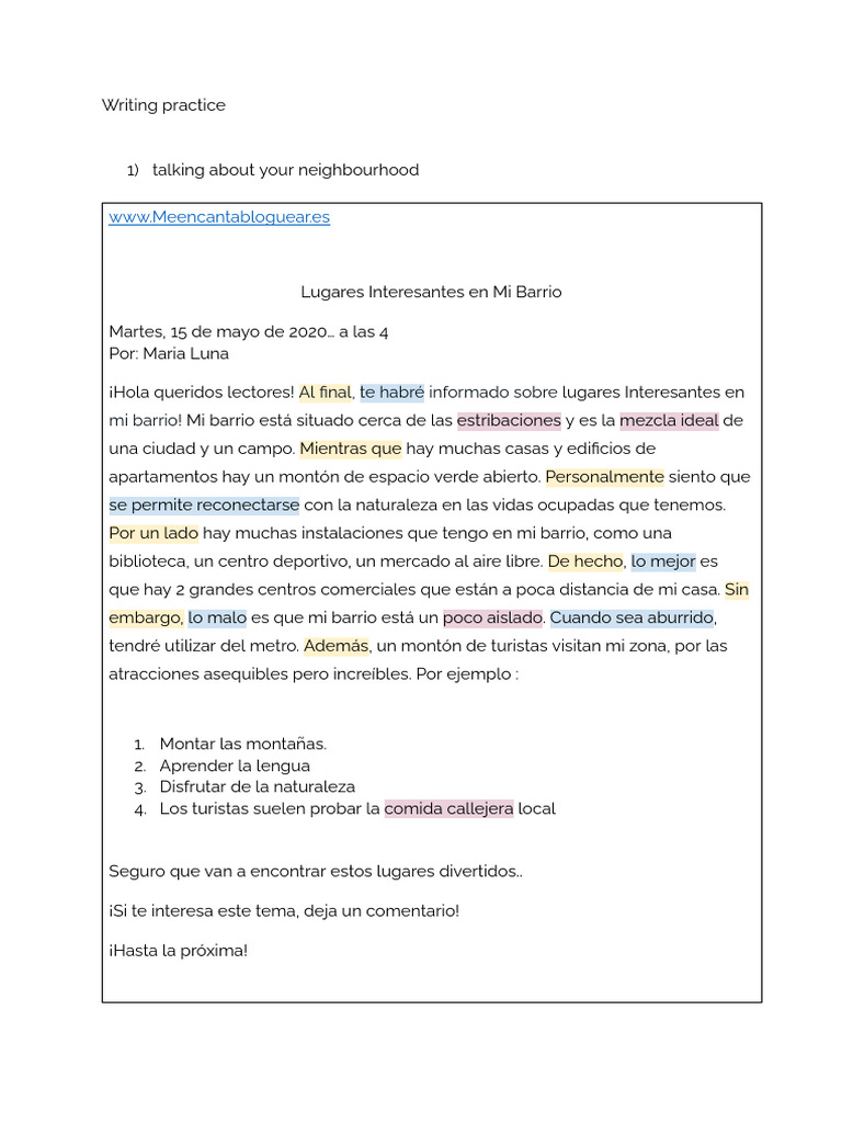 SPANISH Writing Practice | PDF | Reciclaje | Residuos