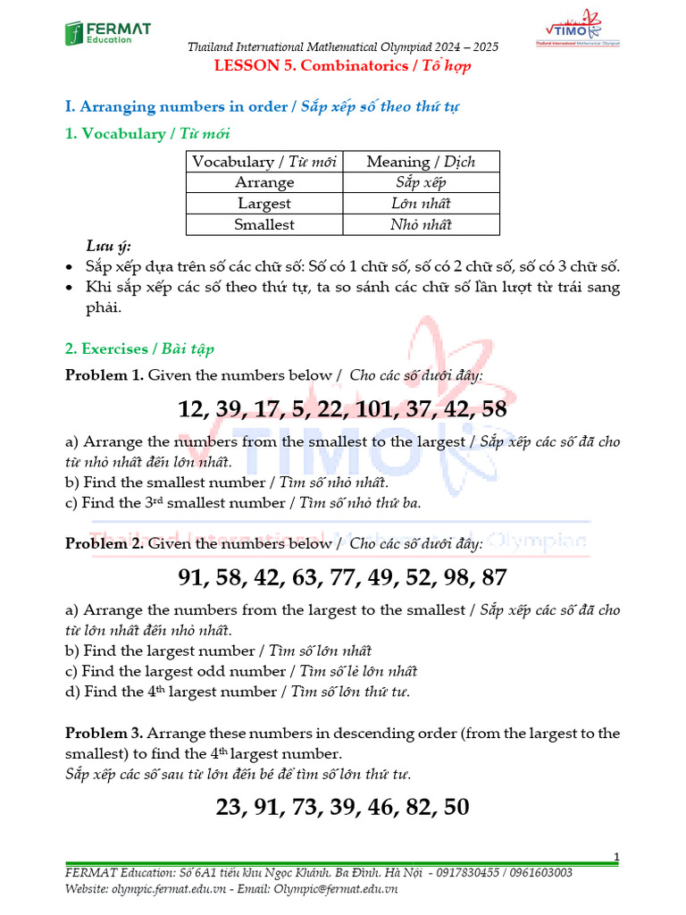 2A2-Lesson 5-Combinatorics | PDF
