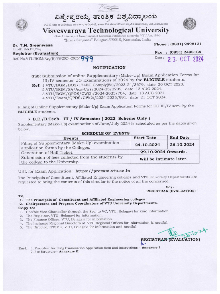 III & IV Sem Make-Up Exam | PDF III & IV Sem Make-Up Exam | PDF