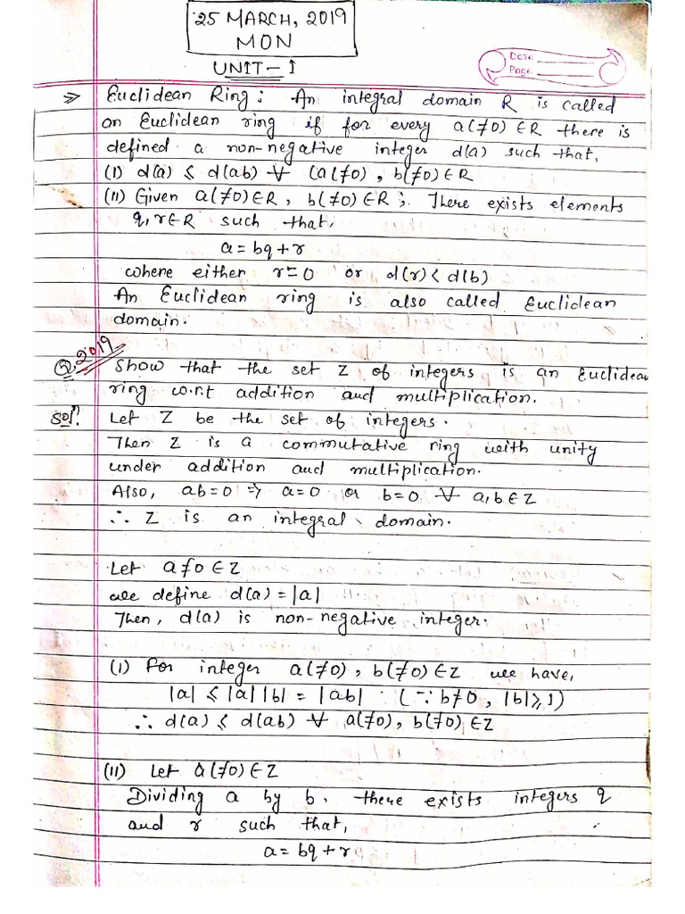 Core-14 (Ring Theory & Linear Algebra-2) | PDF