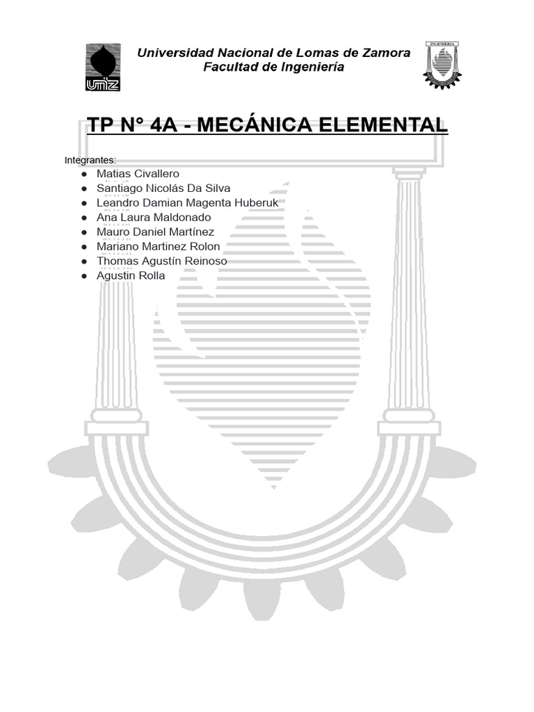 Mecanica Teorica TP 4A | PDF | Engranaje | Mecánica
