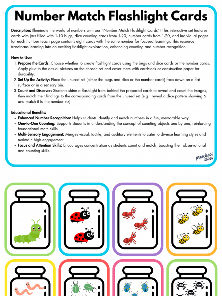 Number Flashlight Cards | PDF