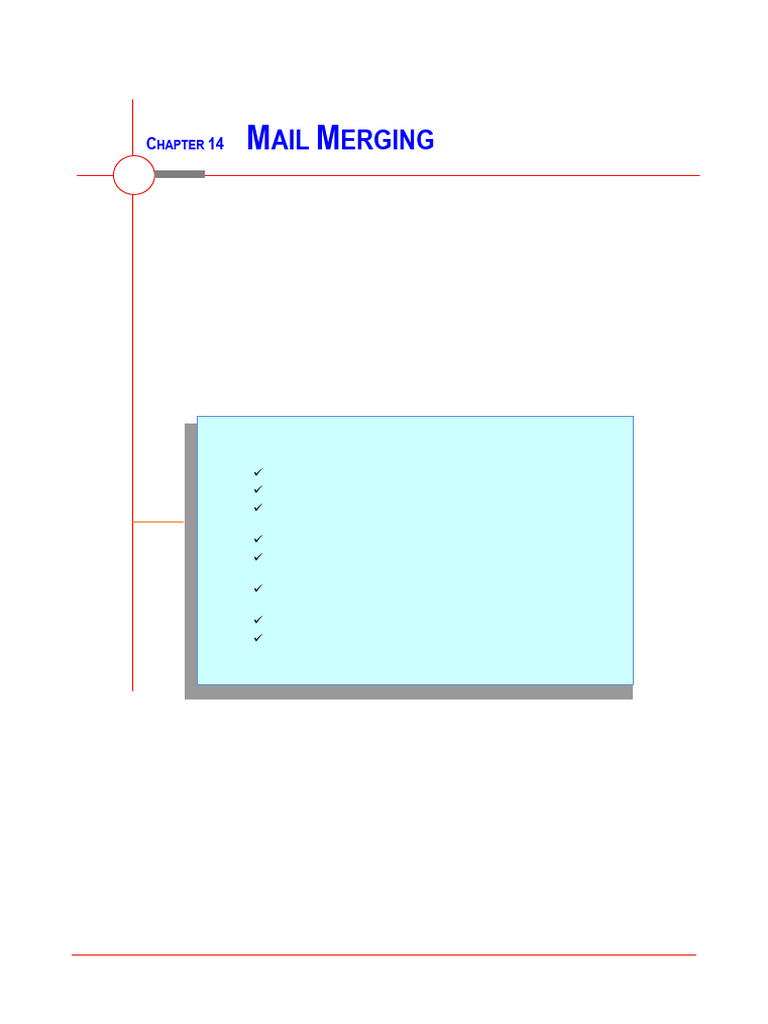 14 Mail Merging | PDF | Microsoft Word | Computer File