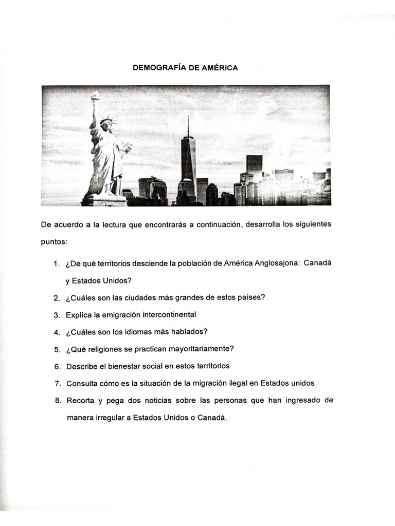 Demografía de América | PDF