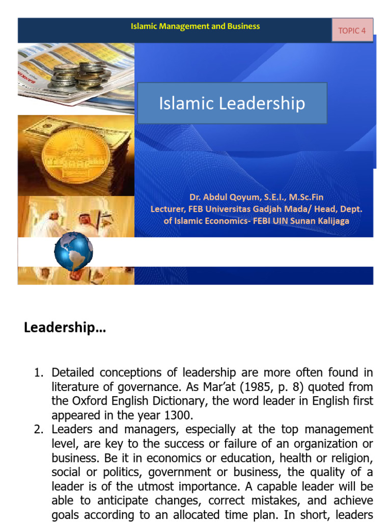 WEEK 4-Islamic Leadership | PDF | Leadership