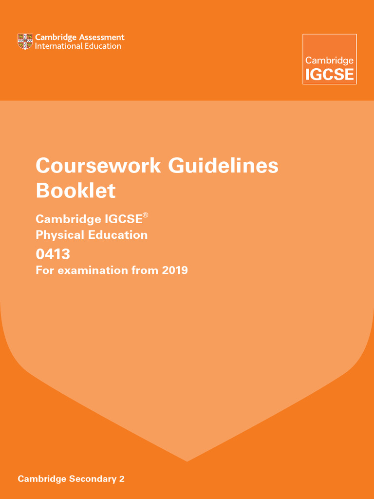 Coursework Guidelines Booklet | PDF | Physical Education | Teachers