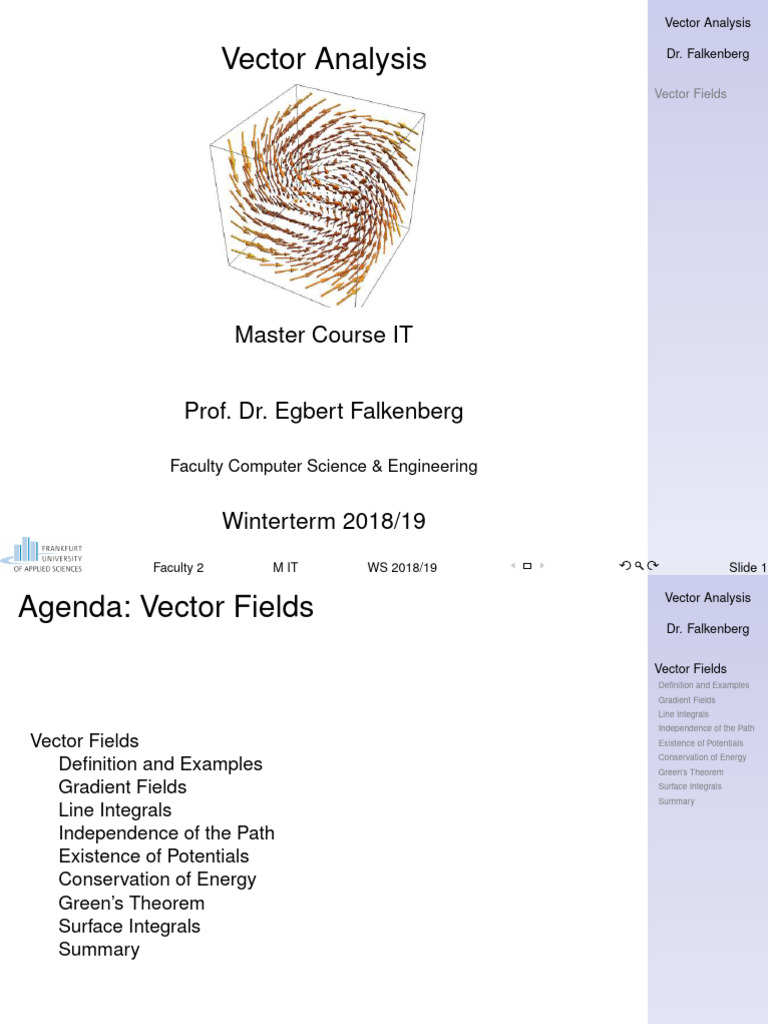 Vector Fields Handout | PDF | Integral | Gradient