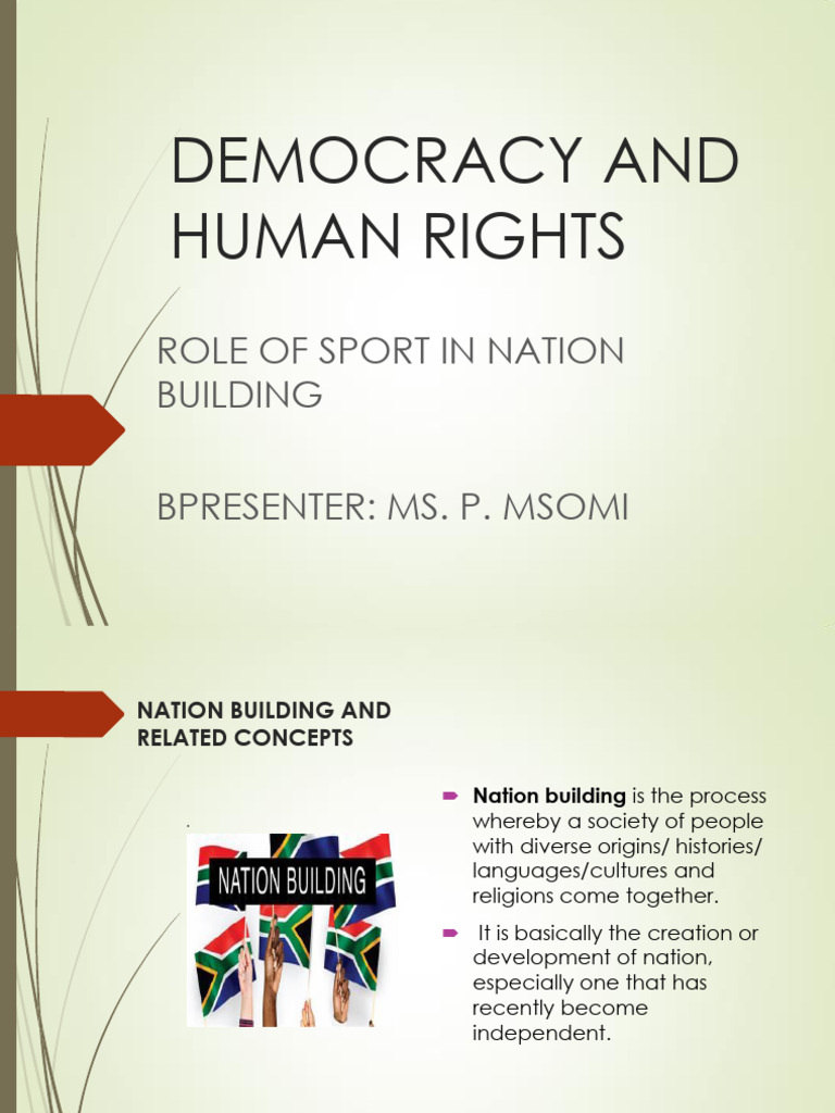 Nation Building Pdf Sports Poverty