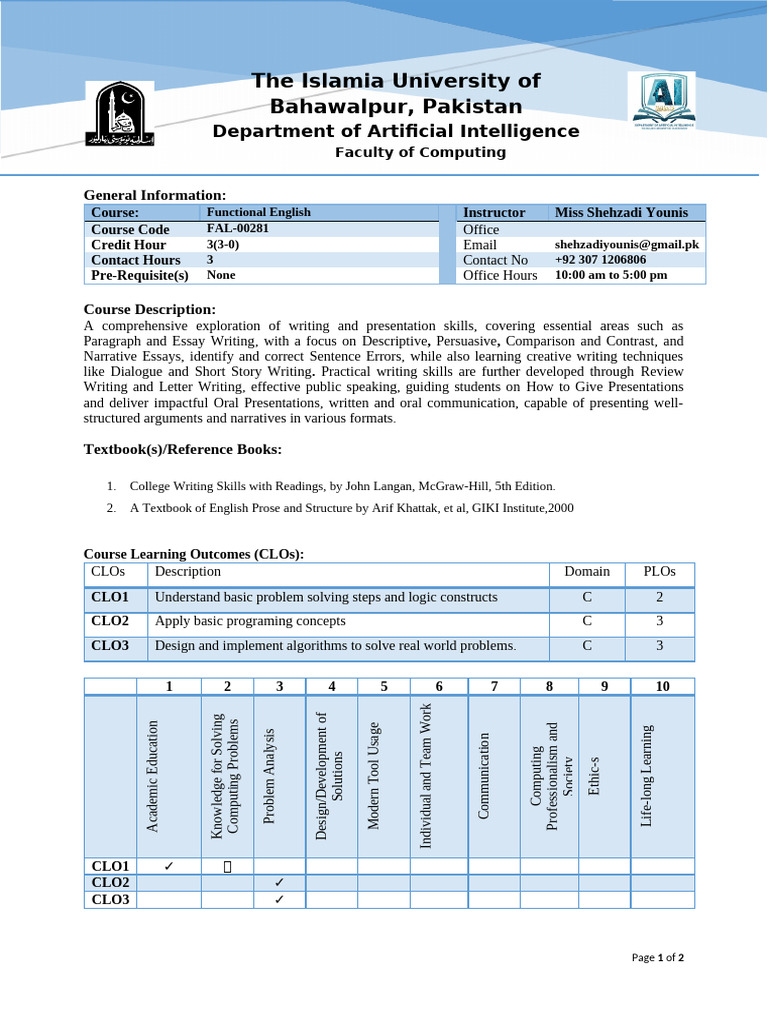 Functional English Course Guide | PDF | Essays | Public Speaking