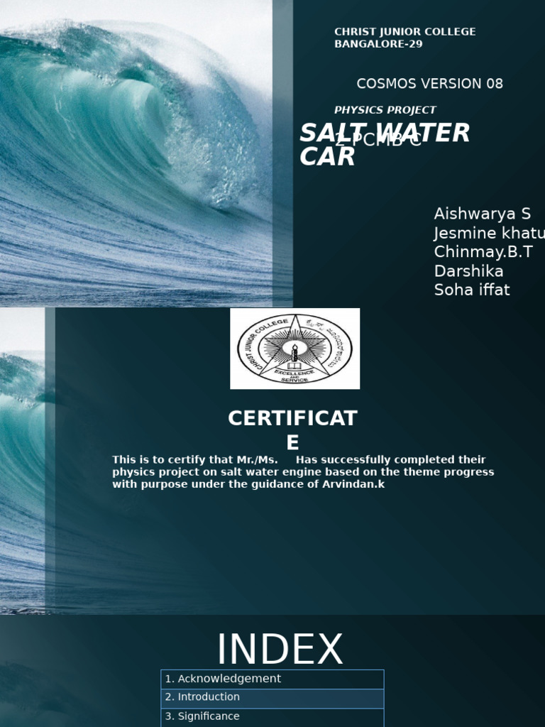 Salt Water Engine | PDF | Electrochemistry | Engines