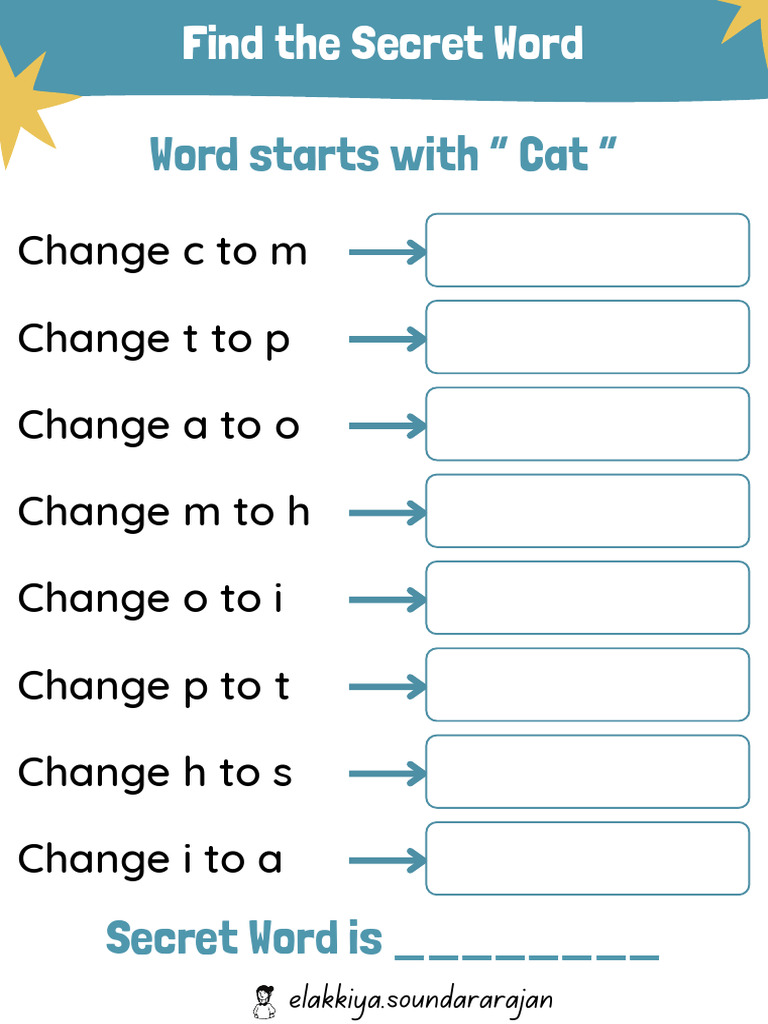 Find the Secret Word Puzzle | PDF | Language Arts & Discipline