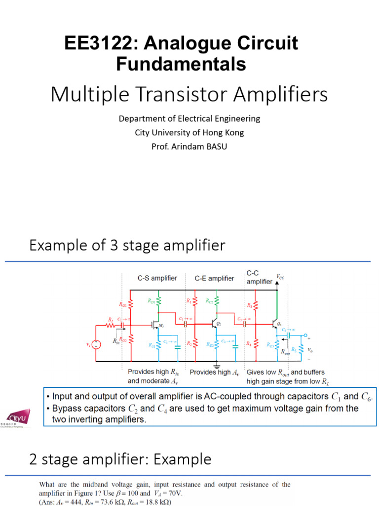 Analogue Circuit Fundamentals: Amplifiers | PDF | Technology & Engineering