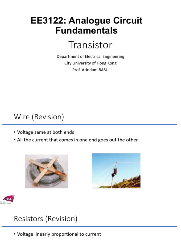 Analogue Circuit Fundamentals Part 1 | PDF | Bipolar Junction ...