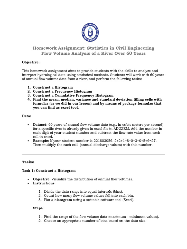 Homework 1. (1) | PDF | Histogram | Mean