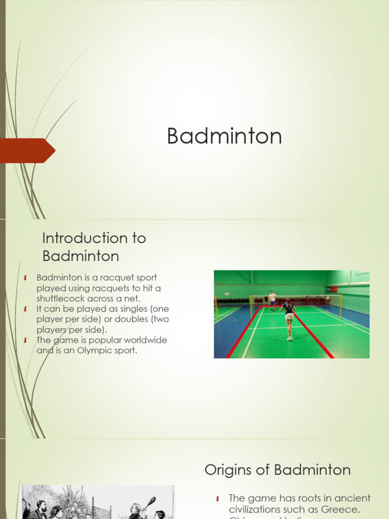 UNIT I Badminton | PDF