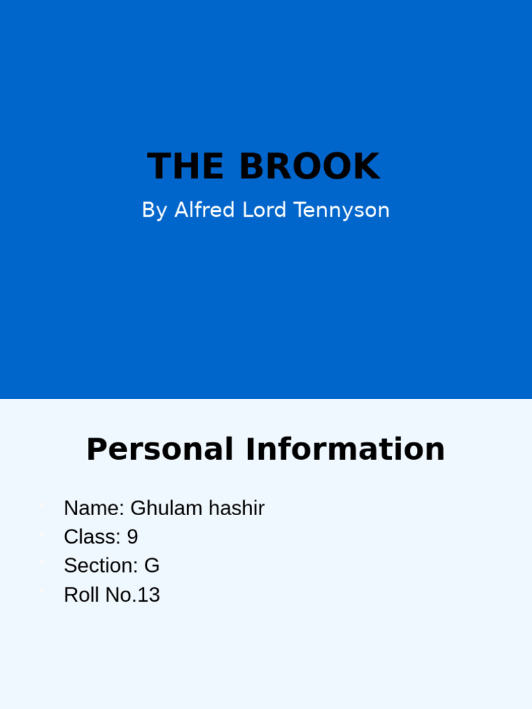 The Brook | PDF