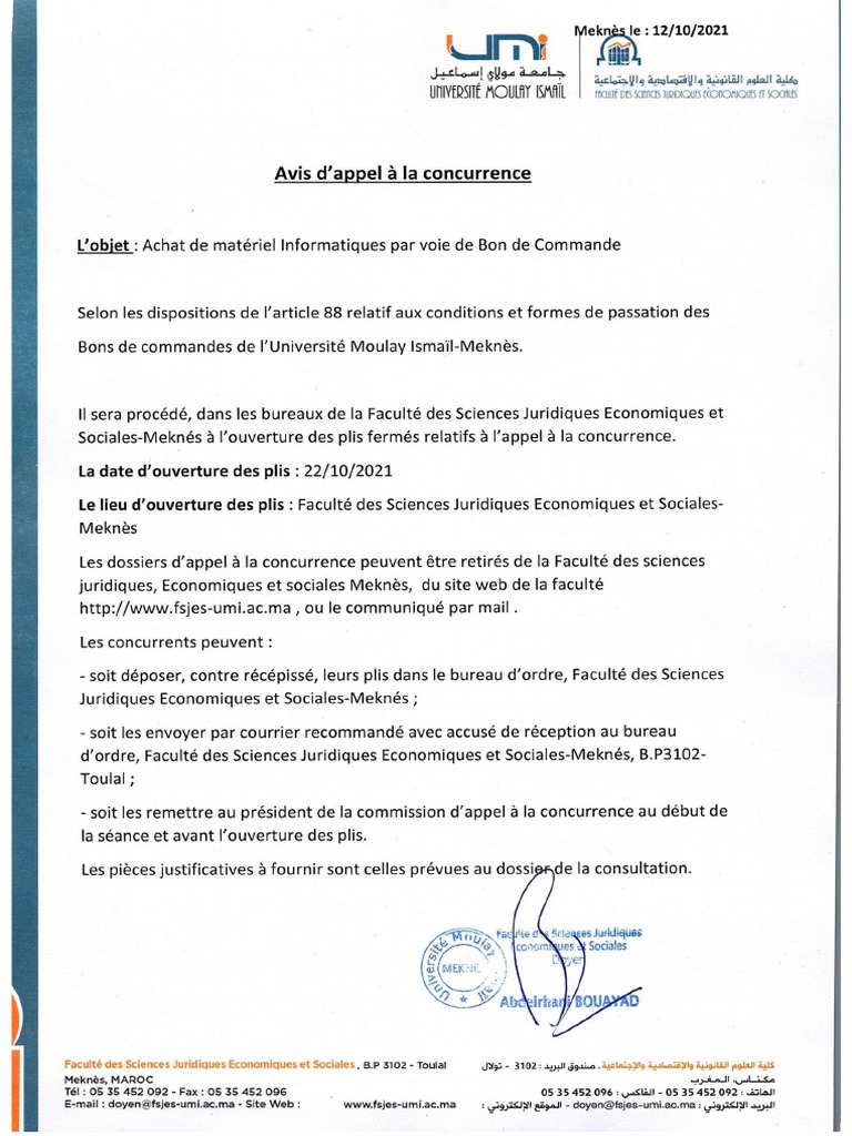 Avis Demande de Cotation Lettre de Consultation | PDF