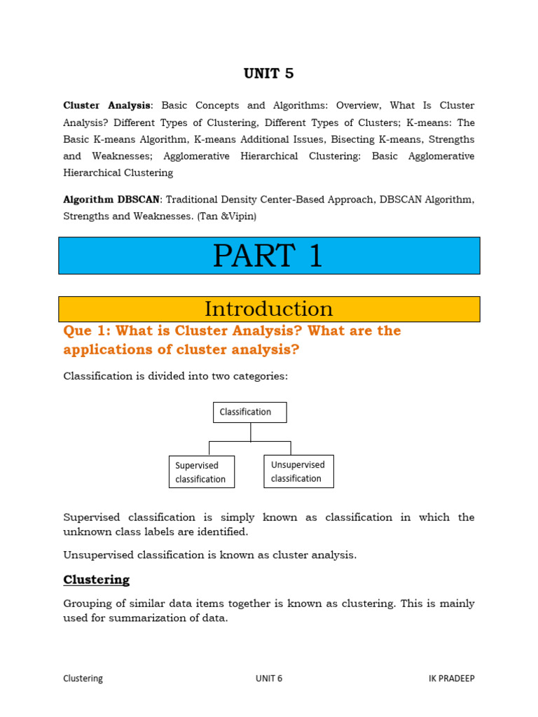 Unit 5 | PDF | Cluster Analysis | Applied Mathematics