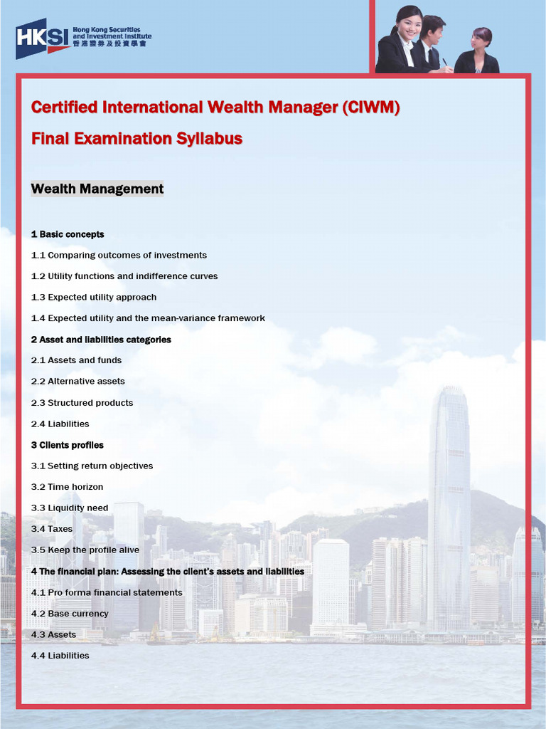 Ciwm Final Examination Syllabus | PDF | Modern Portfolio Theory ...