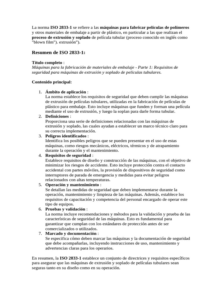 norma ISO 2833 ensayo | PDF | Extrusión | Organización internacional ...