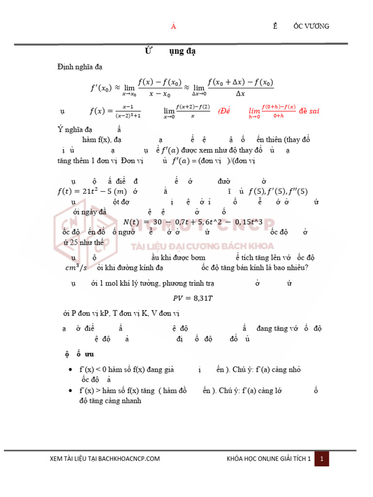 NG D NG Đ o Hàm | PDF