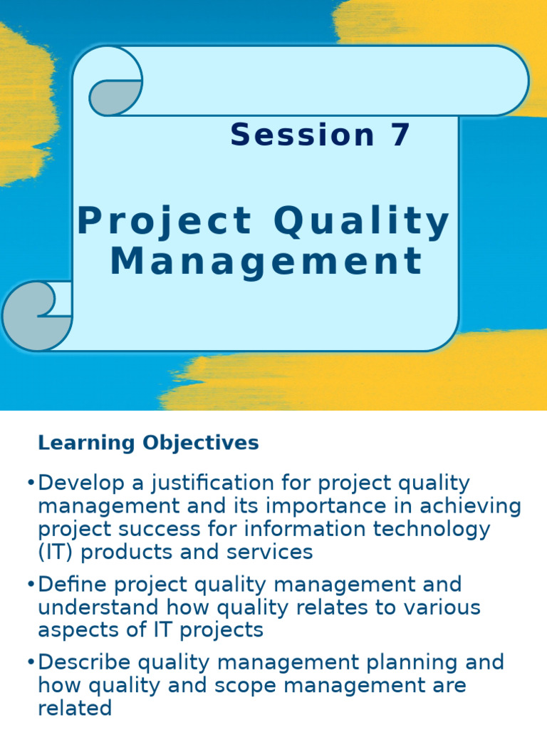 Session 7 Quality | PDF | Quality (Business) | Quality Management