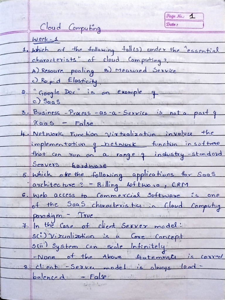 Nptel Cloud Computing (2024) | PDF