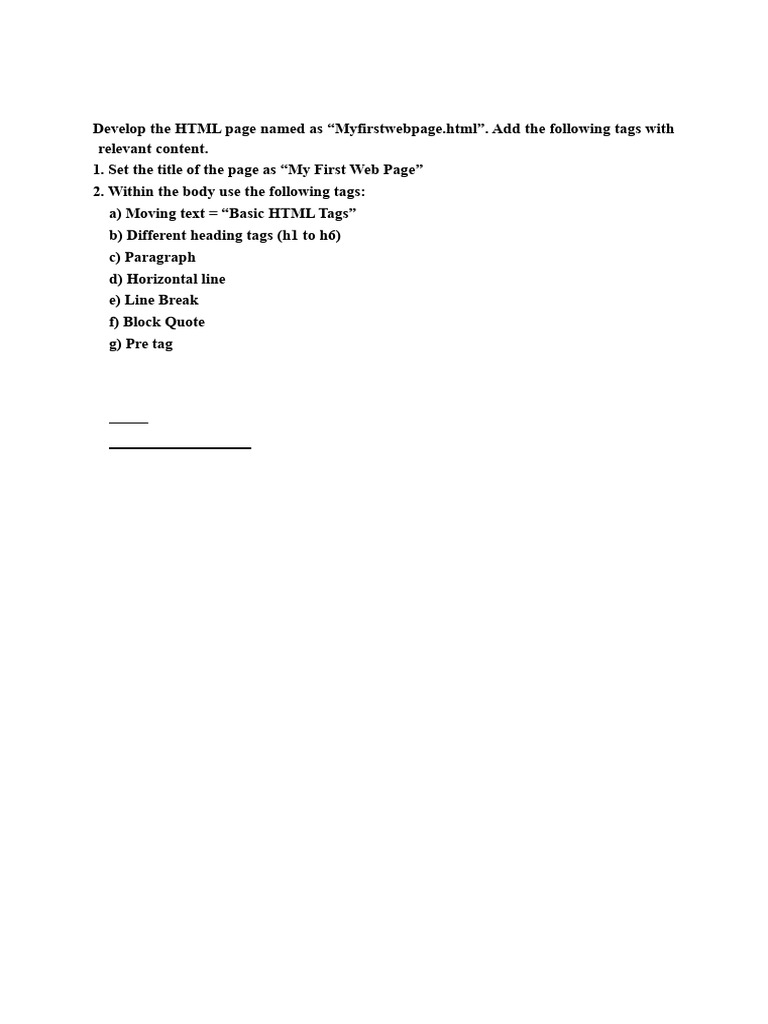 Web Lab Pgm 1 to 3 | PDF | Html | Html Element Web Lab Pgm 1 to 3 | PDF | Html | Html Element