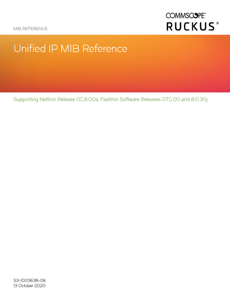 Brocade Ipmib-Oct2020-Reference | PDF | Networking | Multiprotocol Label Switching