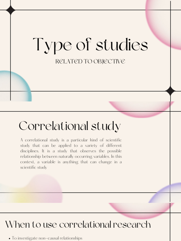 Types of Studies Related To Objective | PDF | Statistics | Information