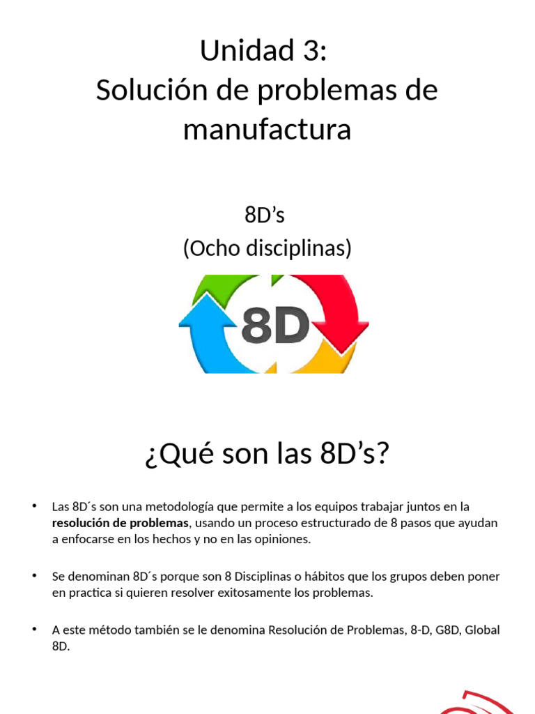 Metodología 8D en Manufactura | PDF