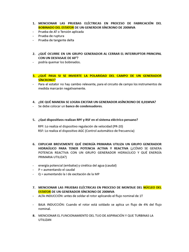 PREGUNTA 1.docx | PDF | Generador eléctrico | Turbina