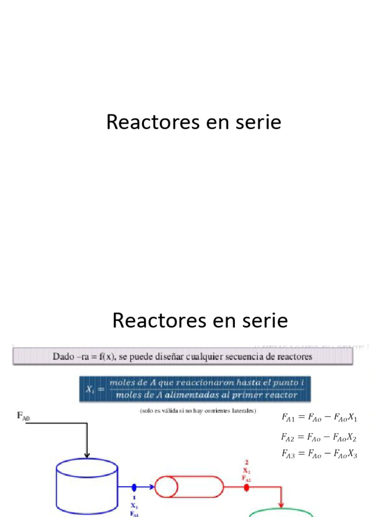 Reactores en Serie, CLASE 6 | PDF | Hogar y jardín | Tecnología e ingeniería