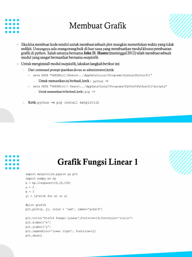 Latihan Membuat Grafik | PDF | Computers